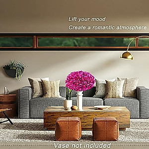 Softflame Artificial/Fake/Faux Flowers - Hydrangea Bundle Purple Color, Pack of 5, Totally 20 Heads, for Wedding, Home, Party, Restaurant