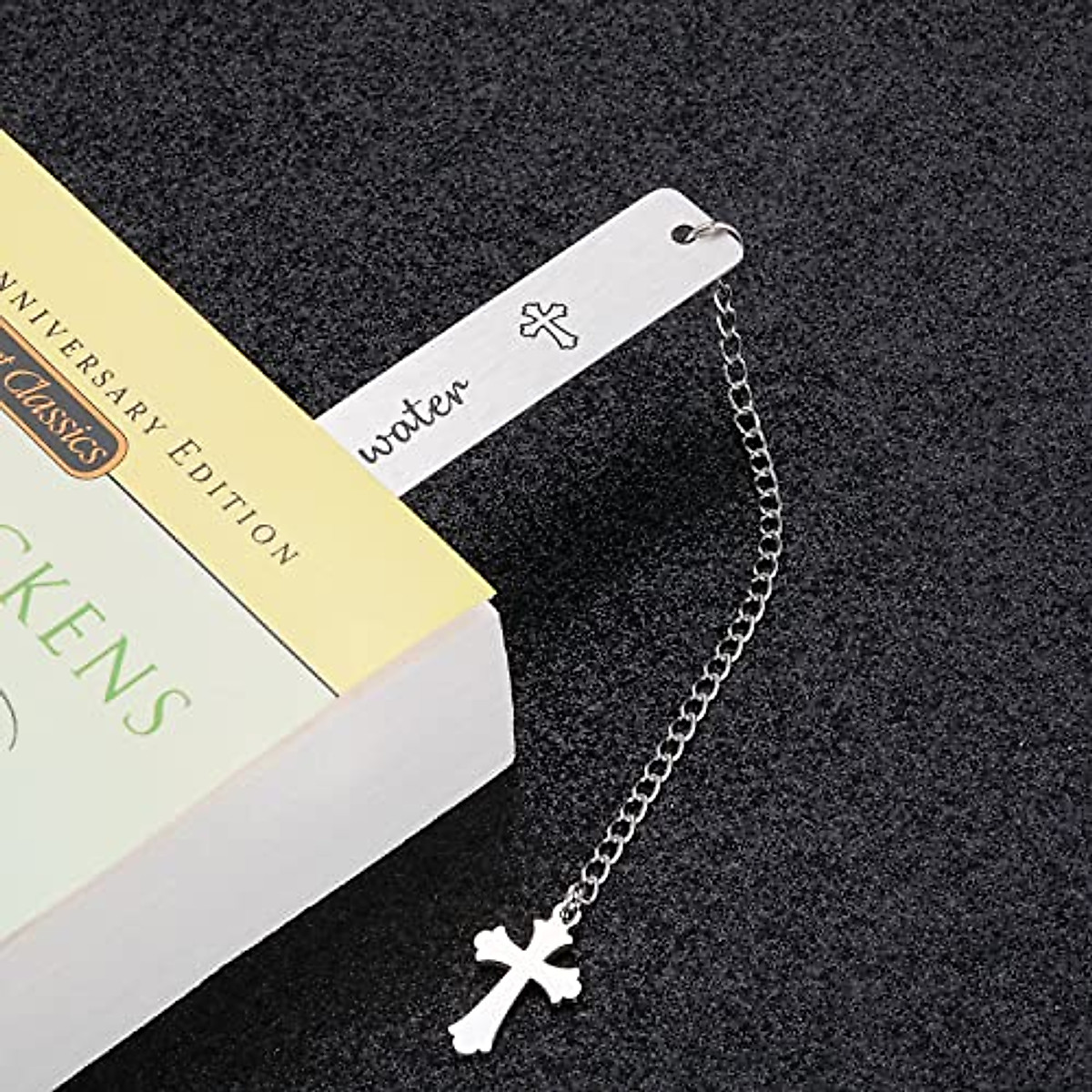 Baptism Gift Bookmark for Women Men Boys Girls Religious Christian First Communion Gift Cross Bookmark for Baby Kids Catholic Goddaughter Godson Family Son Daughter Friends Baptism Gift