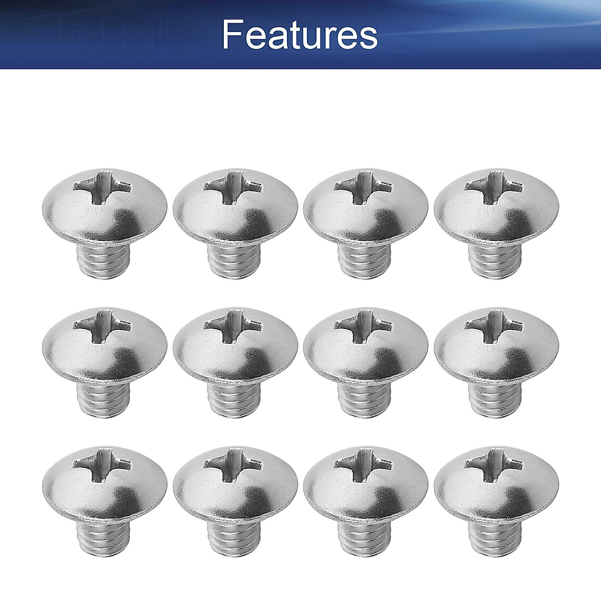 Yinpecly 30Pcs M4 x 5mm Machine Screws Phillips Cross Round Head Screw 304 Stainless Steel Fasteners Bolts