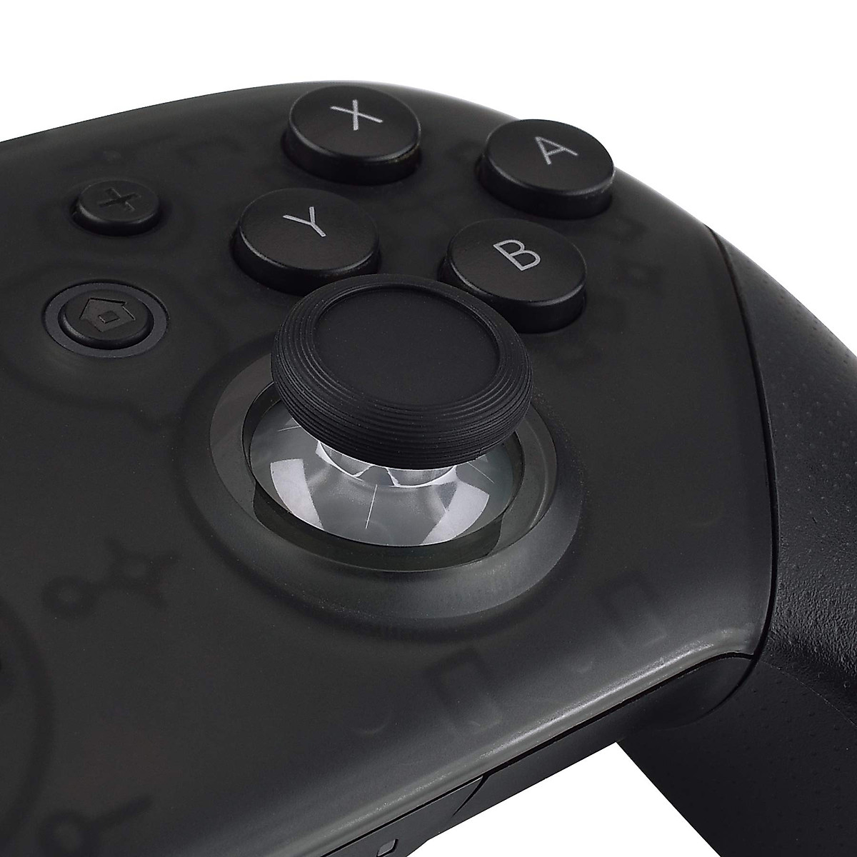 eXtremeRate Black & Transparent Dual-Color Replacement 3D Joystick Thumbsticks, Analog Thumb Sticks with Cross Screwdriver for Nintendo Switch Pro Controller