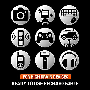 Panasonic BK-3HCCA4BA eneloop pro AA High-Capacity Ni-MH Pre-Charged Rechargeable Batteries, 4-Battery Pack