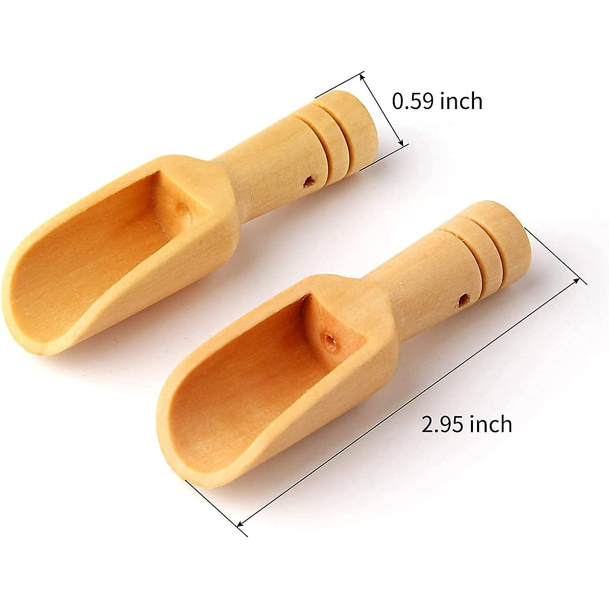 8pcs Mini Wooden Spoons，Mini Bamboo Spoons for Bath Salts, tea scoop, Washing Powder spoon，wooden candy spoon…