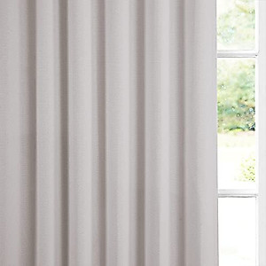 HPD Half Price Drapes BOCH-LN185-P Faux Linen Room Darkening Curtains for Bedroom (1 Panel), 50 X 120, Birch