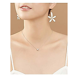 Princess Crown Charm Necklace for Women Girls 925 Sterling Silver Delicate Cute Crystal CZ Queen Royal Tiara Pendant Luck Choker 18" Silver Chain Adjustable Dainty Wedding Jewelry Gift (Silver)