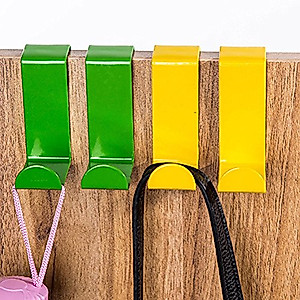 NewFerU Over The Door Cubical Wall Panel Utility Rack Hanger Hook Metal Partition Storage Organizer Set for Coat Clothes,Towel,Wreath,Key,Garage,Kitchen,Bathroom,Kids Room (Pure Hook)