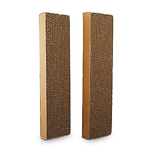 EveryYay Scratchin' The Surface Single-Wide Cardboard Refills for Cat Scratchers, 18.5" L X 4.5" W X 1.75" H, Pack of 2