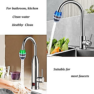 6 Pcs Faucet Mount Filters, Heavy Metal Hard Water Activated Carbon Purifier Kitchen Filtration Tap Clean Purifier Filter Activated Carbon Faucets Fits Faucets for Kitchen Bathroom