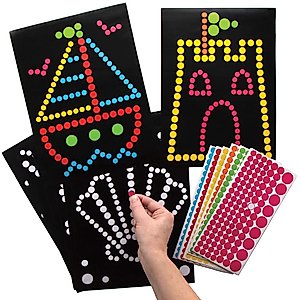 Baker Ross AT863 Seaside Dotty Art - Pack of 8, for Children to Decorate and Display, Ideal Kids Arts and Crafts Project