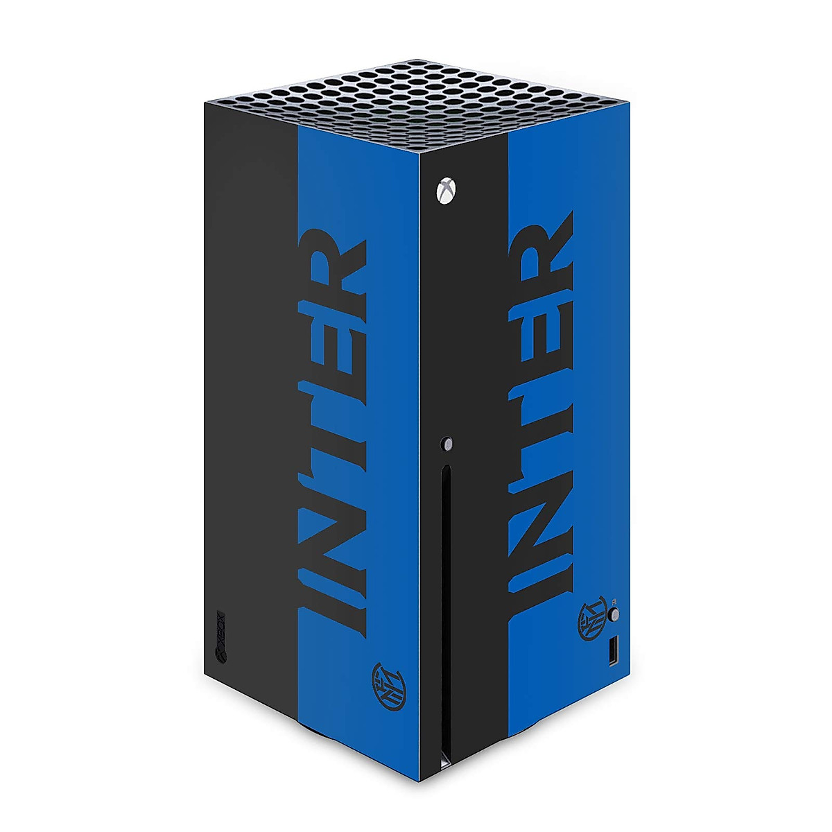 Head Case Designs Officially Licensed Inter Milan Blue and Black Full Logo Matte Vinyl Sticker Gaming Skin Case Cover Compatible with Xbox Series X Console