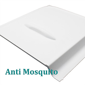 X-Haibei RV Screen Door Slide 12 inch Panel with Handle Slide Stop Set White for Travel Trailer Camper Motor Home