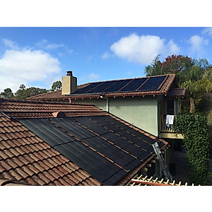 SolarPoolSupply SwimEasy Universal Solar Pool Heater Panel with Replacement Rubber Hose Connectors, 1 Panel for 1.5" I.D. Header — 4' x 8'