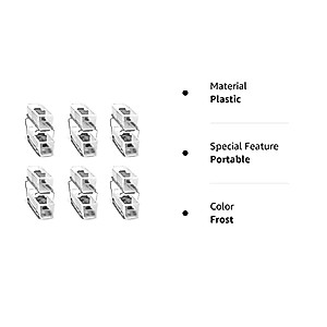 Madesmart 2-Tier Plastic Mini Multipurpose Organizer with Divided Slide-Out Storage Bins, Compact Under Sink and Cabinet Organizer Rack, Frost, Pack of 6