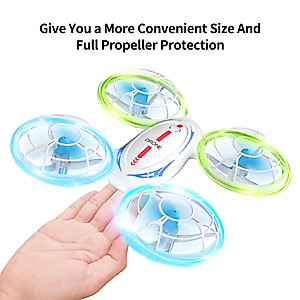 ACECHUM LED Mini Drones for Kids, Remote Control Small Drone with Altitude Hold, 360° Tumbling and 360° Rotating Colorful Flight, Flying Toys for 3 4 5 6 7 8-12 Year Old Boys Girls Gifts