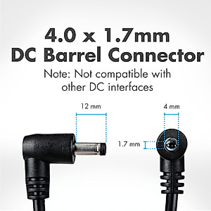 Tenergy 4.2V 1A Battery Charger with DC 4017 4.0x1.7 Connector, for 3.7V Li-ion 1S Rechargeable Battery