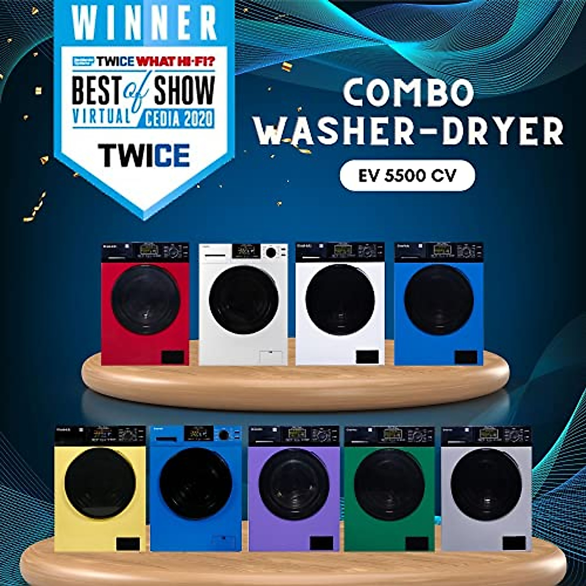 Equator Ver3 1.9 cf Combo Washer Vented/Ventless Dry-Color Coded Display (Periwinkle/Black)