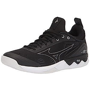 Mizuno 2 Wave Luminous Women's Volleyball Shoe 8 (0800), Black/White, 8