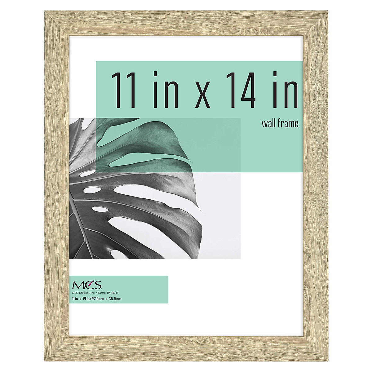 MCS Studio Gallery 11x14 Picture Frame Natural Woodgrain, Rectangle Photo Frame for Photos, Posters & Art Prints (1-Pack)