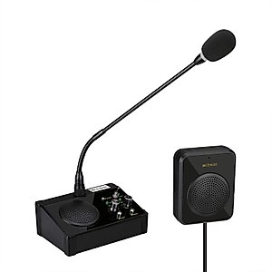 Retekess TW106 Window Intercom, Loud Speaker, Support External Microphone, Intercom System for Business, School, Hospital, Store