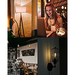 YEELIGHT Smart LED Edison Bulb, Edison Light Bulb, E26 Dimmable Filament Light Bulbs, LED Smart Vintage Edison Bulb, Compatible with HomeKit, Alexa & Google Home, Smartthing, Amber Warm 2700K, 700lm