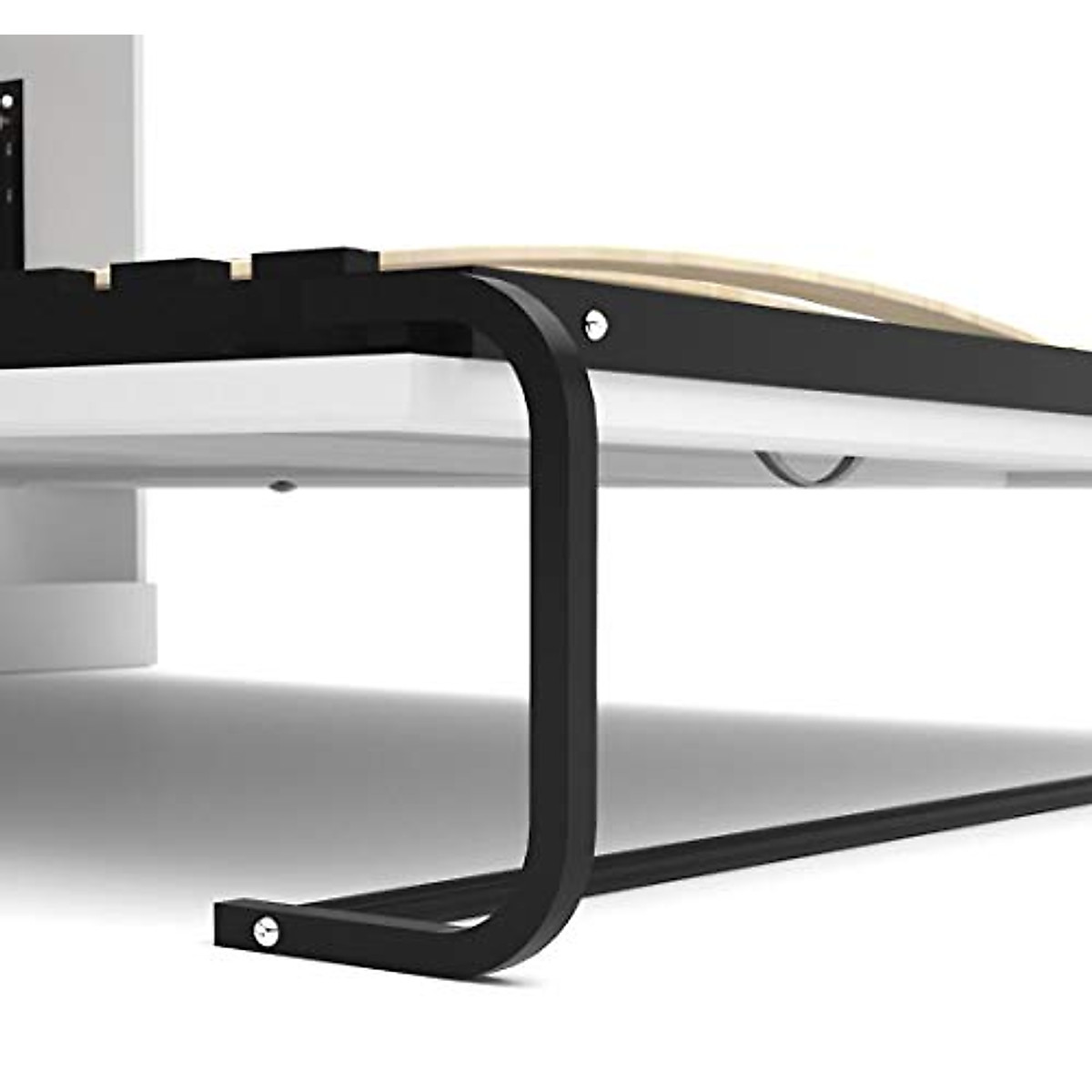 Bestar Versatile Queen Murphy Bed and 2 Shelving Units with Drawers (115W) in White