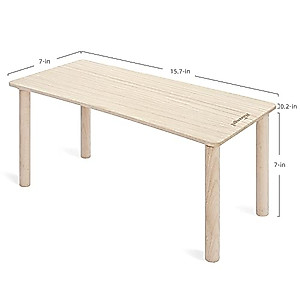 Niteangel Hamster Play Wooden Platform for Dwarf Syrian Hamsters Gerbils Mice Degus or Other Small Pets (Rectange - 7'' Height, Burlywood)