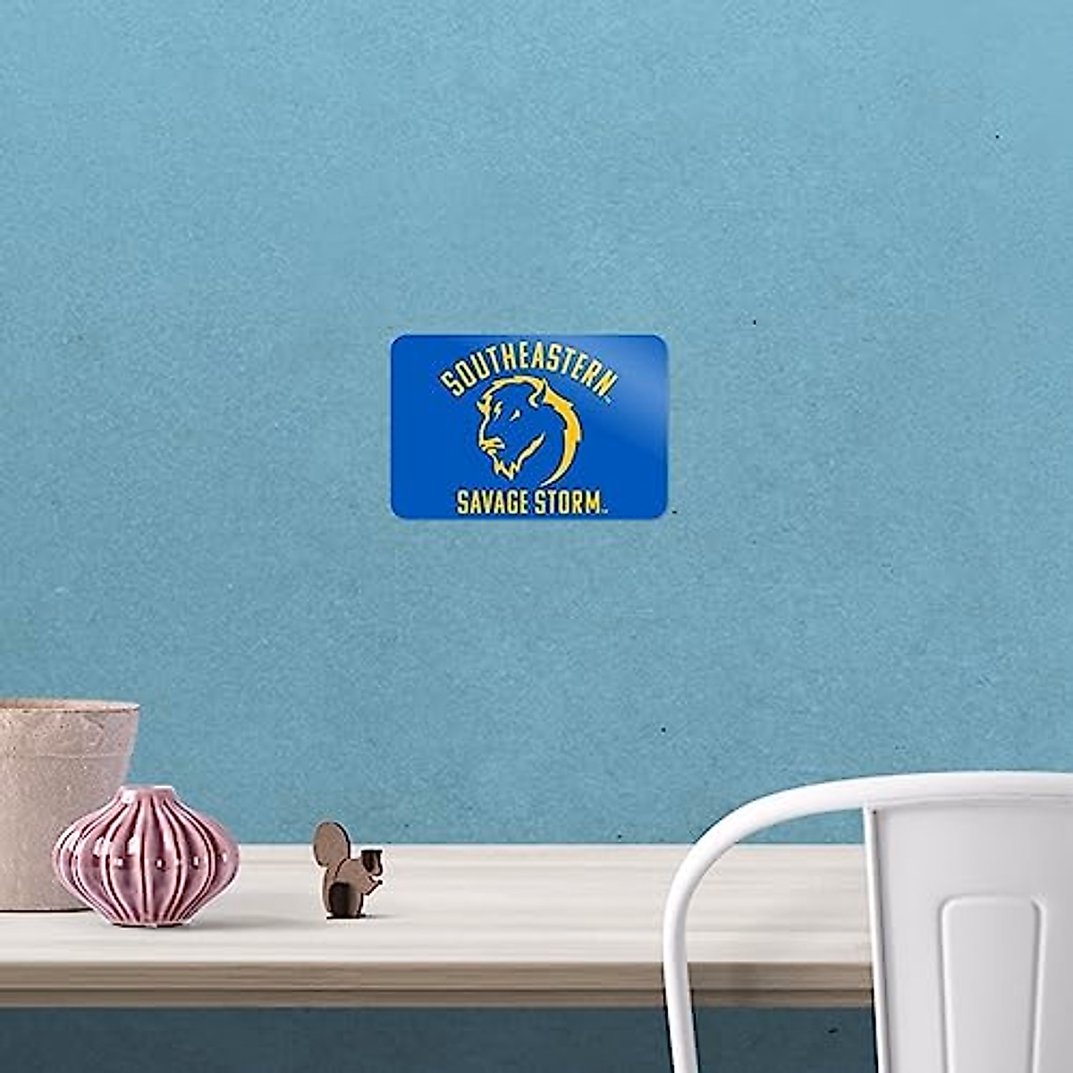 Southeastern Oklahoma State University Savage Storm Logo Home Business Office Sign - Window Sticker - 4" x 6" (10.2cm x 15.2cm)