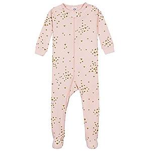 Gerber Baby Girls' 4-Pack Footed Pajamas, Love Llamas Pink, 6 Months