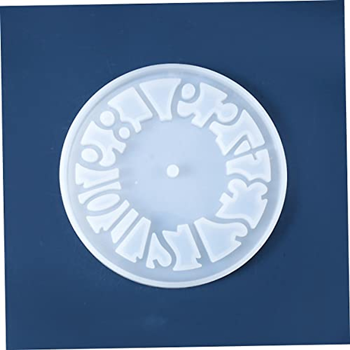 4pcs Clock Dial Mold Round Silicone Molds Silicone Molds for Resin Tray Molds for Epoxy Resin Numerals Silicone Clock Molds Resin Silicone Tray Molds Resin Casting Mould DIY Mold