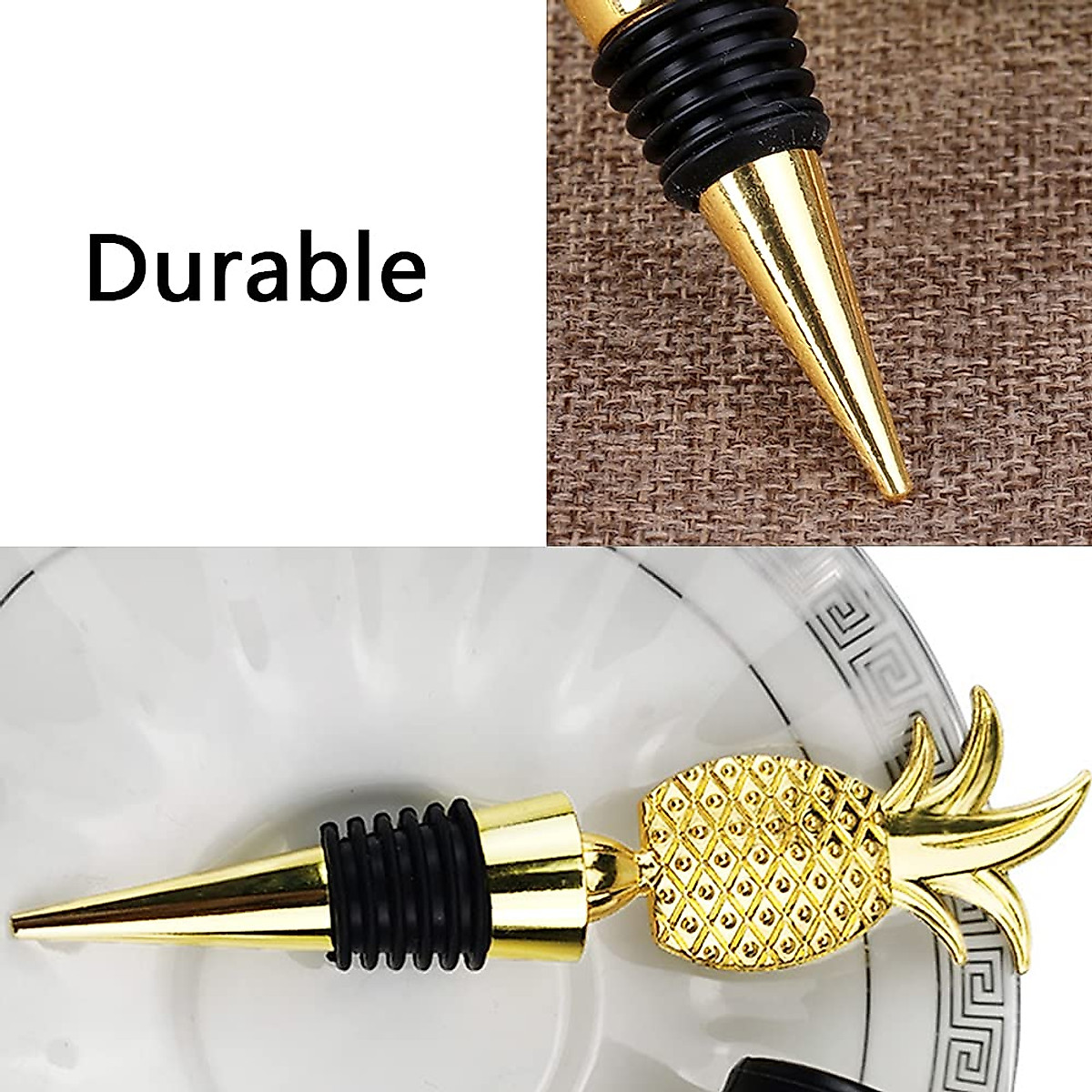 2 Pcs Reusable Bottle Stoppers Metal Wine Stopper Red Wine Saver Stoppers for Sparkling Wine,Beer Saver Sealer