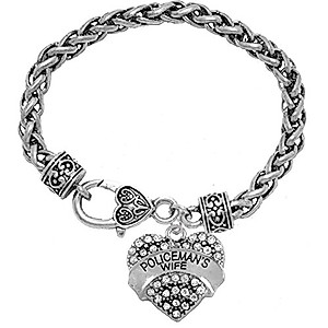 Policeman's Wife, Necklace, Earring, and Bracelet Set, Hypoallergenic, Safe-Nickel, Lead, Cadmium Free