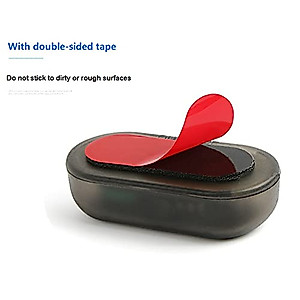 HUWUFUN 2pcs Car Solar Power Alarm Warning System Anti-Theft LED Flashing Security Light Fake Lamp Flash Blinking Lamp with USB Port(Blue+Red)