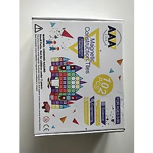 AAA777USA Magnetic 3D Building Block Tiles Learning and Educational Stem Toys for Kids, Toddlers Boys & Girls, Develops Creativity and Motor Skills – 102 Pcs Set