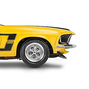 Revell 85-4313 ‘69 Boss 302 Mustang Car Kit 1:25 Scale 109-Piece Skill Level 4 Plastic Model Building Kit , Yellow