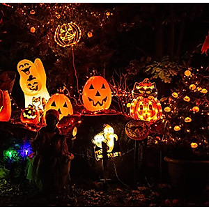 Orange LED Halloween String Lights 100 Outdoor Indoor Mini Christmas Tree Lights Set 26.9 Ft Black Wire Halloween Harvest Fall Lighting Holiday Décor Decorations