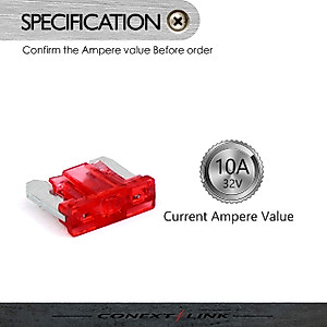 Conext Link ATMLP10-50 ATM Low Profile Fuse Nickle Plated 50 Pack (10 Amp) （14482）