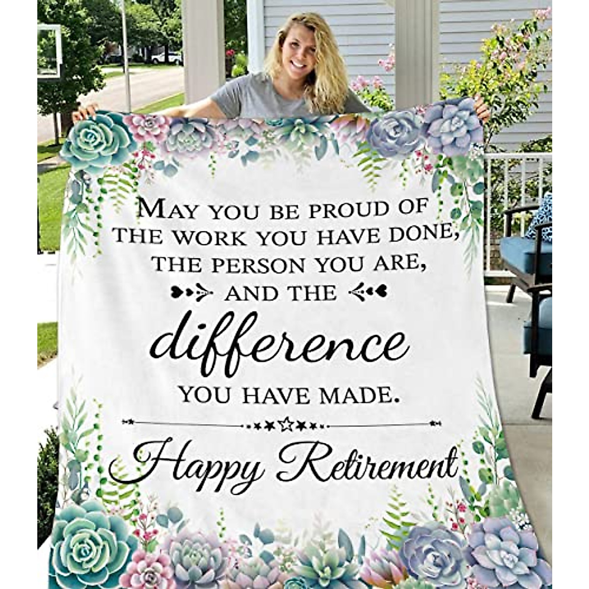 Happy Retirement Gifts for Women Men 2021 Retirement Gifts Ultra-Soft Throw Blankets Flannel Blanket for Bedding Sofa (Retirement 2, 60"x50")