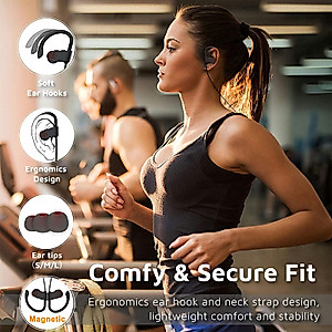 LASUNEY Hybrid Active Noise Cancelling Headphones Apt-X CVC8.0 48H Music Playtime HiFi Audio Sound Wireless Bluetoth Headphones with Microphone Type-c Fast Charging Over Ear Headset, Black1
