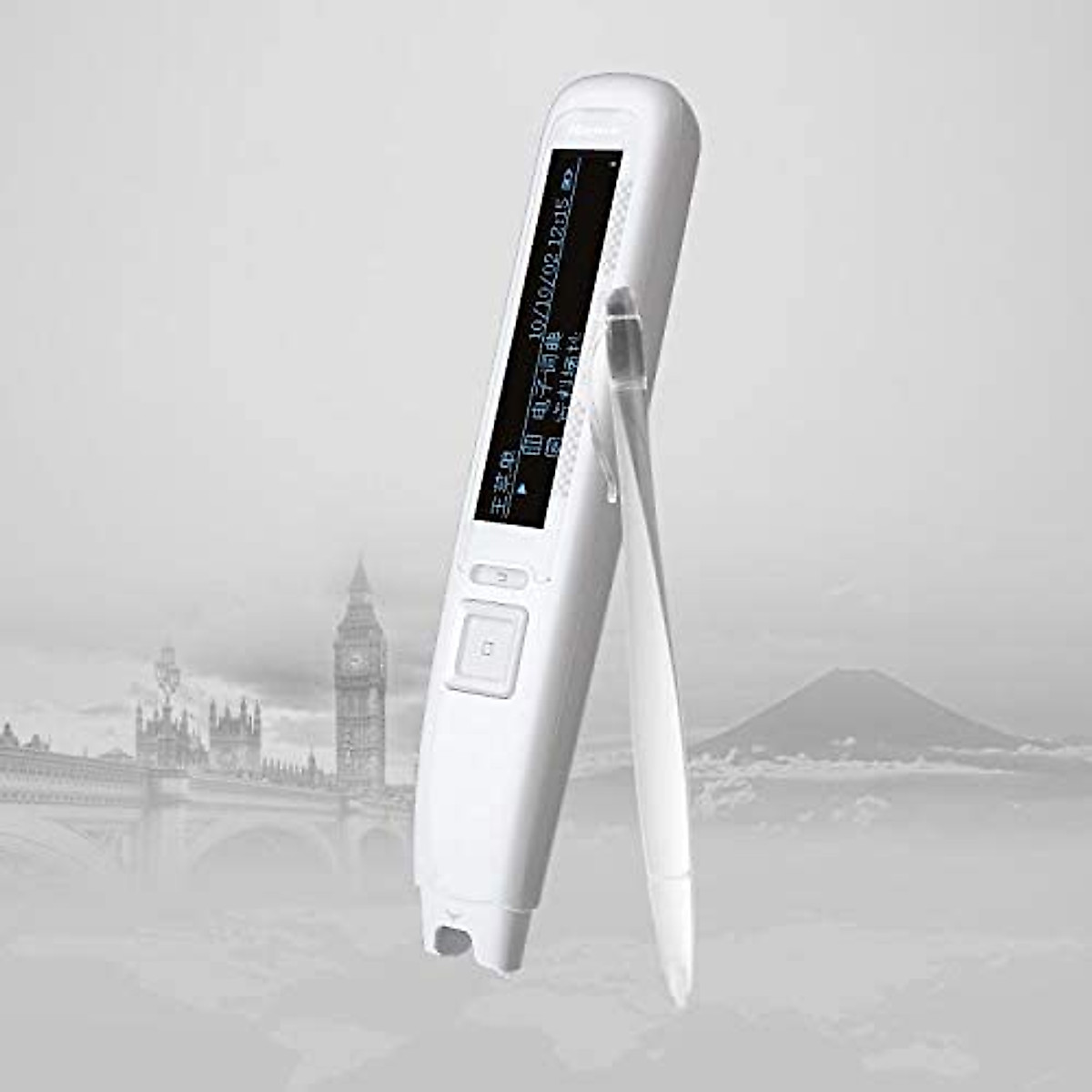 Pen Reader Synchronous Reading Support Human Reader Alternative Classroom Aid Scanning Pen,OCR Digital Highlighter Exam Reader Pen Scanner,Recording Translation Pen with Stylus,White