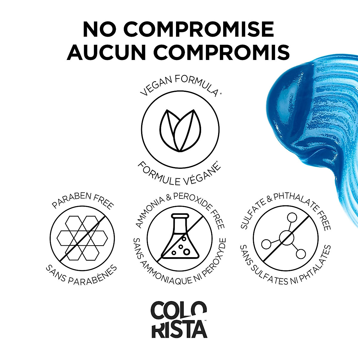 L’Oréal Paris Colorista Semi Permanent Hair Color for Brunettes, Color Depositing Hair Mask Formula, Teal