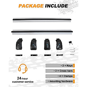 Snailfly Adjustable Cross Bars Roof Rack Luggage Carrier Fit for Ford Edge 2015-2024