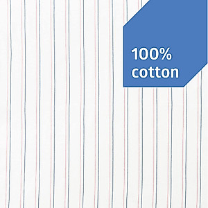 Medline Candystripe Stripe Baby Blanket, Classic Design, 100% Cotton, Soft, Cuddly, Swaddling, 36" x 36", 3 Count