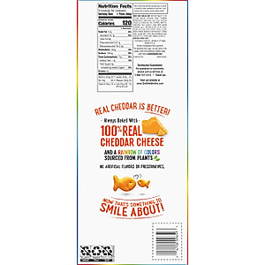 Goldfish Colors Cheddar Crackers, Snack Pack, 0.9 oz, 9 CT Multi-Pack Tray