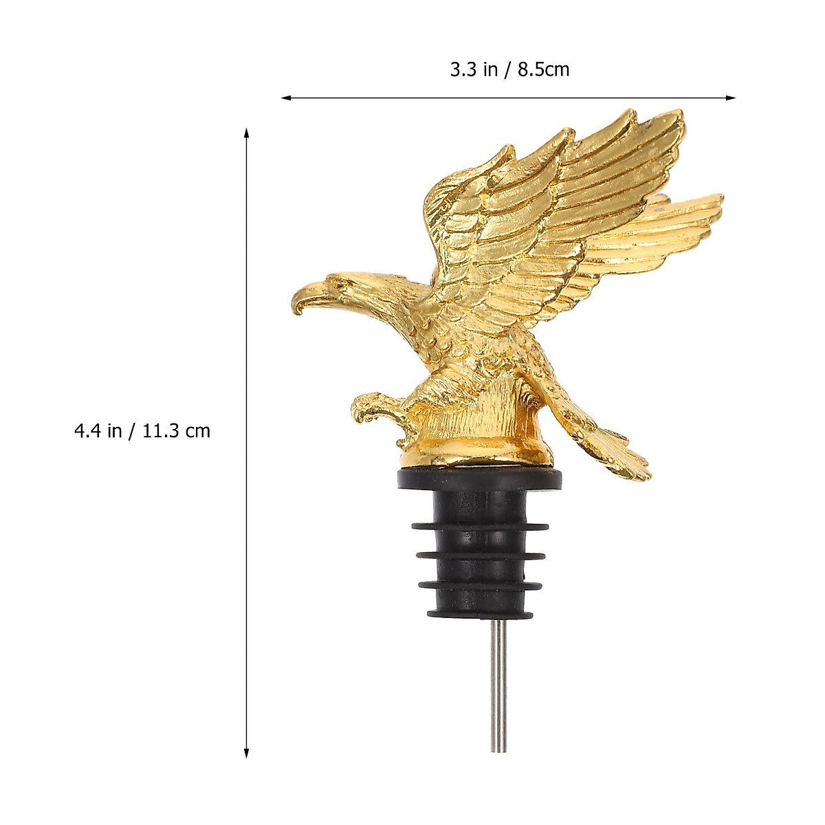 HEMOTON Wine Pourer Wine Aerator Eagle Head Animal Wine Pourer Bottle Decanter Spout Decorative Wine Bottle Stopper Home Bar Accessories (Golden)