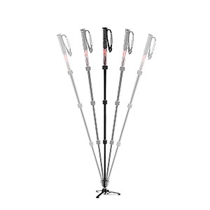 Manfrotto Element MII Video Aluminium Fluid Monopod, Slim and Lightweight, Loads up to 16kg, Foldable Fluid Base, 4 Sections, Twist Locks, for mirrorless and DSLR Cameras,Red