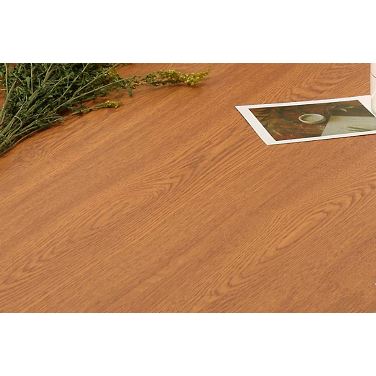 Simplemuji Self-Adhesive Brown Winged Wood Grain Wallpaper Adhesive Paper Counter Top Vinyl Furniture Cabinets Wardrobe Shelf Liner 15.6inch by 79inch