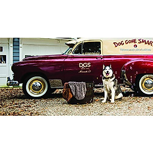 Dog Gone Smart Shammy Dog Towels For Drying Dogs - Heavy Duty Soft Microfiber Bath Towel - Super Absorbent, Quick Drying, & Machine Washable - Must Have Dog & Cat Bathing Supplies | Grey 13x31