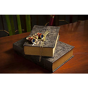 Barska Antique Book Lock Box with Key Lock, black