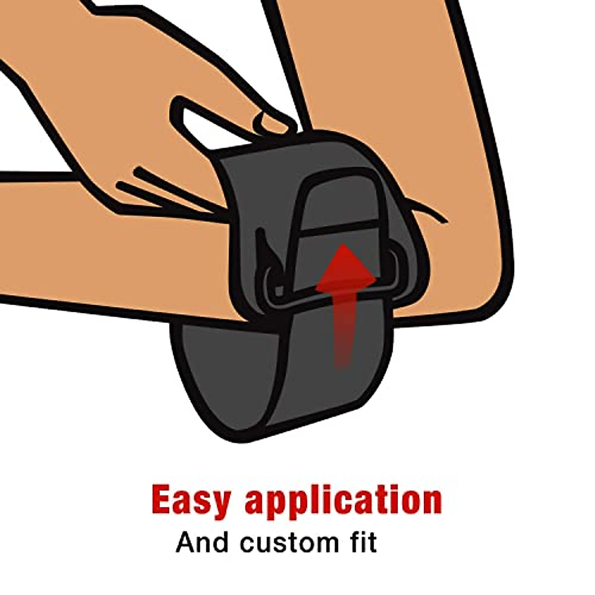 ACE Sport Tennis Elbow Strap, Adjustable, Black, 1/Pack