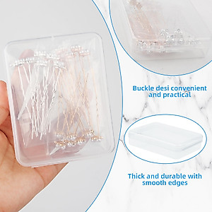 4PCS Cotton Swab Box, Portable Travel Cotton Pad Holder for Bathroom Countertop Storage Case Organizer, Travel Cotton Ball Holder Dispenser Cosmetic Sponge Storage Box for Cotton Round, Swabs, Floss