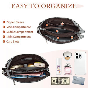 VASCHY Wristlet Clutch Purses, Large Studs Soft Vegan Leather Crossbody Evening Clutch Wallet for Women Gray